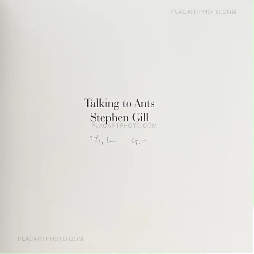 Stephen Gill: Talking to Ants (SIGNED), Nobody Books, 2014 | Bookshop ...
