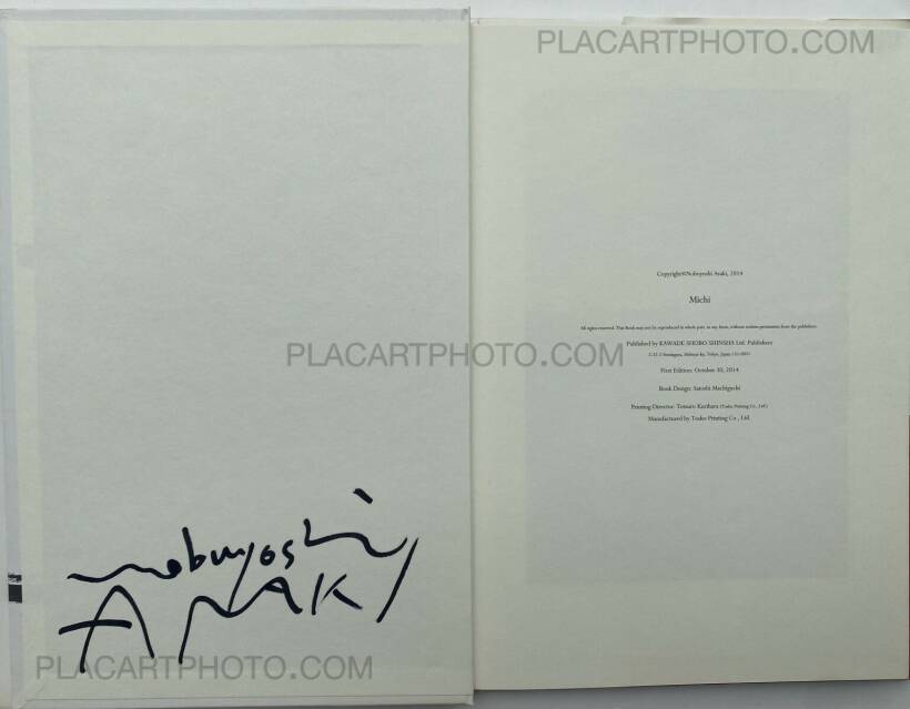 Nobuyoshi Araki: Michi (SIGNED WITH OBI), Kawade Shobo Shinsa, 2014 ...