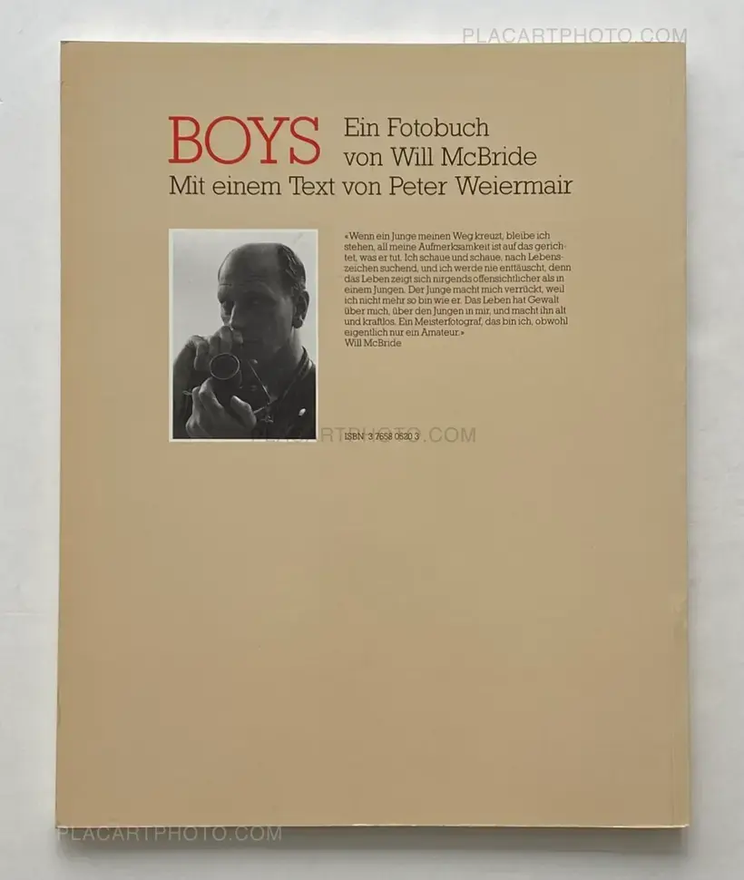 Will McBride: BOYS , Verlag C. J. Bucher, 1988 | Bookshop Le Plac'Art Photo