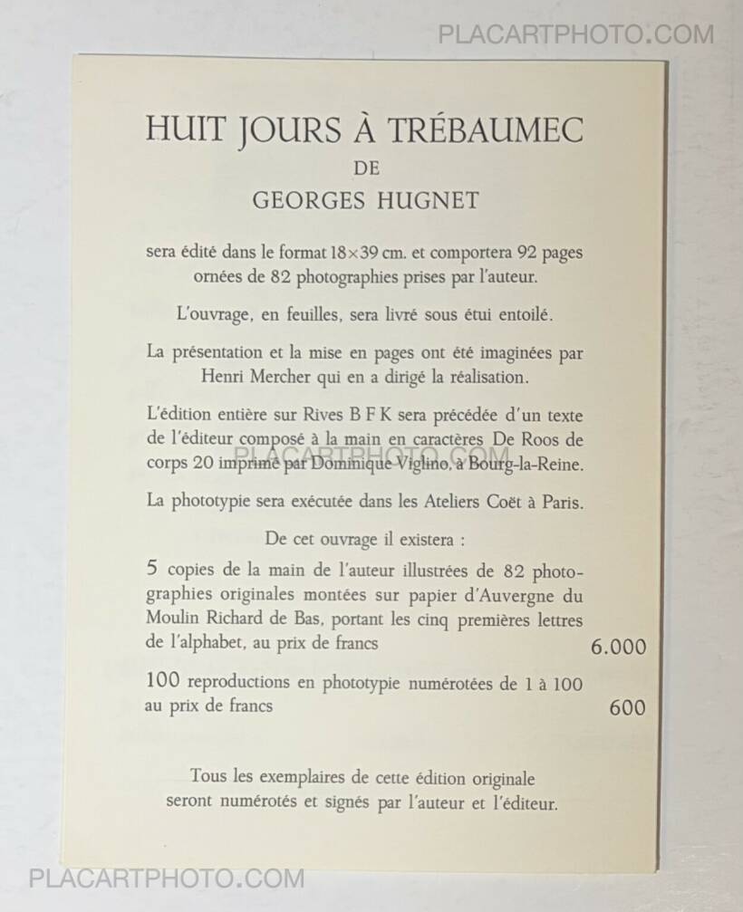 Georges Hugnet: Le Guide rose : Huit jours à Trébaumec (ASSOCIATION ...